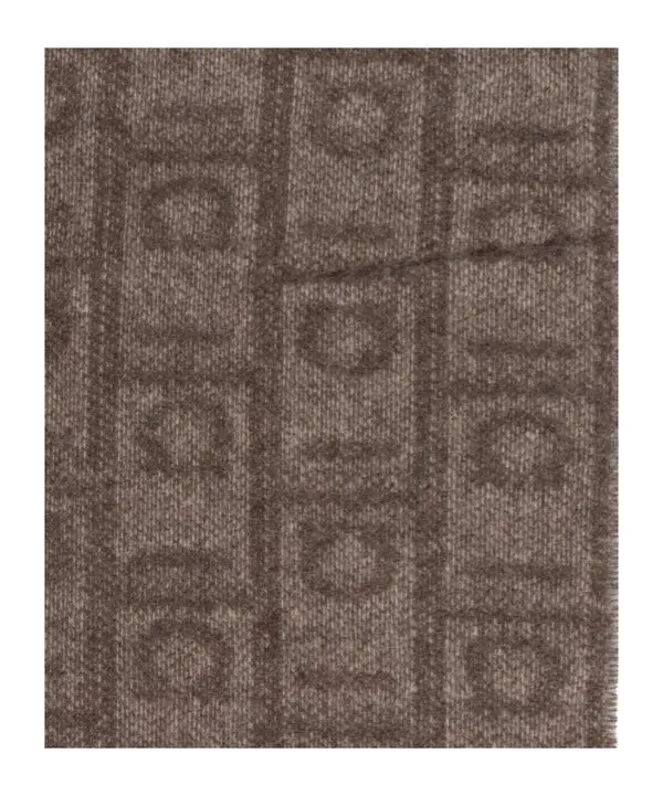FERRAGAMO Letter Pattern Scarf - Clay Stone
