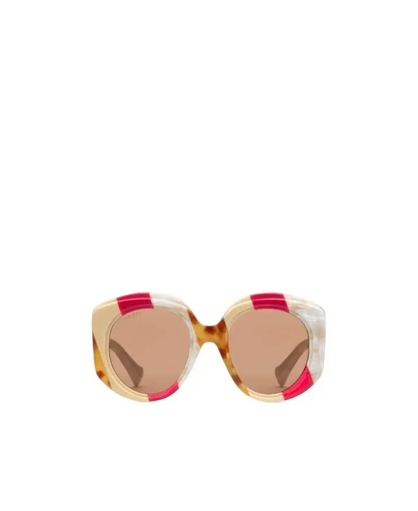 Gucci Oversized Frame Sunglasses - Nude