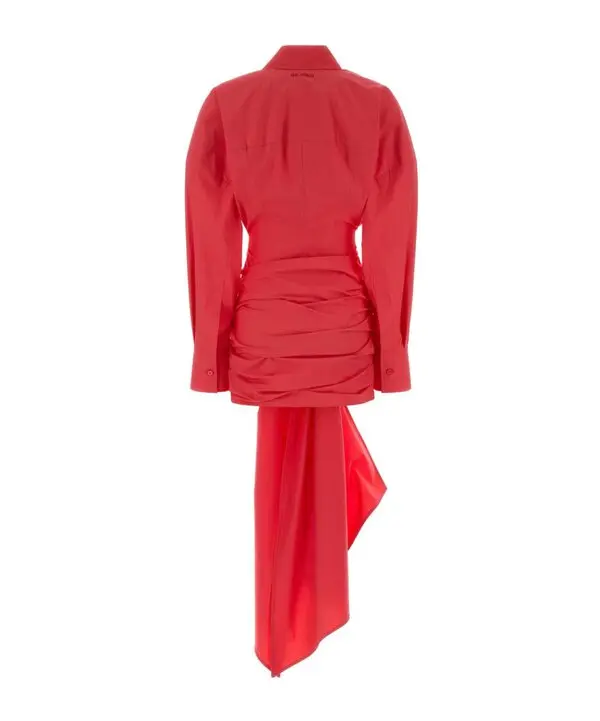 Attico Draped Shirt Dress