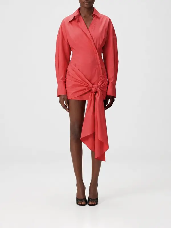 Attico Draped Shirt Dress