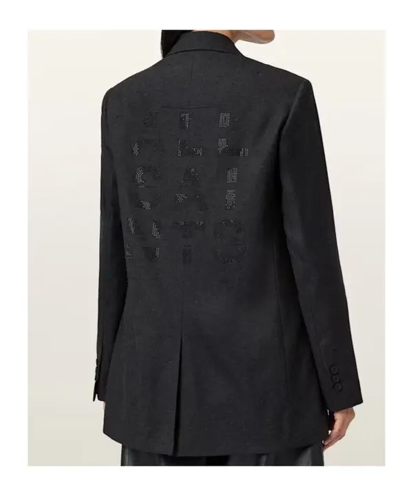 ALLSAINTS Essie Single-button Blazer With Hot-fix Embellishments