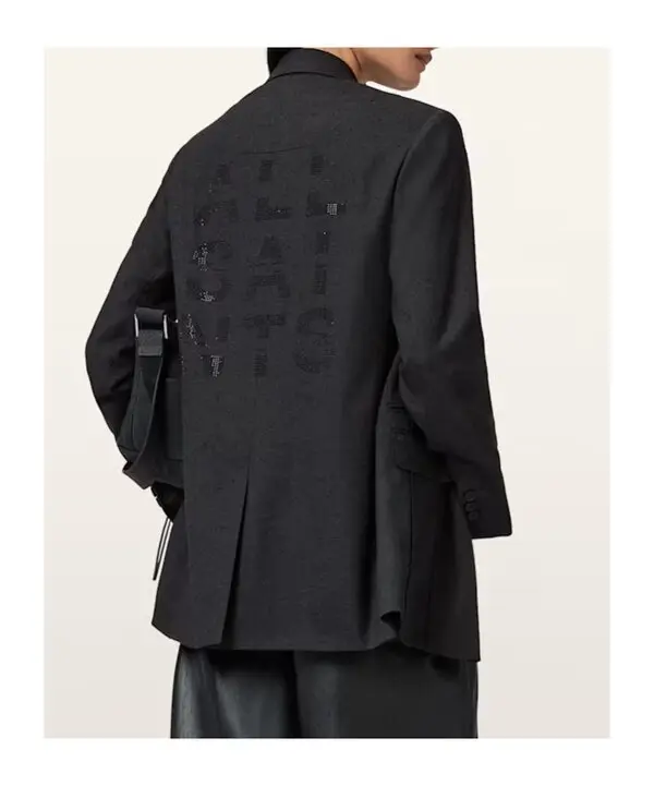 ALLSAINTS Essie Single-button Blazer With Hot-fix Embellishments