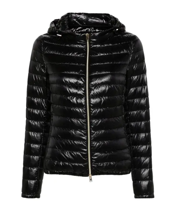 Herno Long-sleeved Down Jacket With Detachable Hood - Black