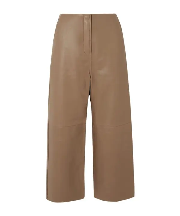 TOTEME Panelled Flared Leather Trousers