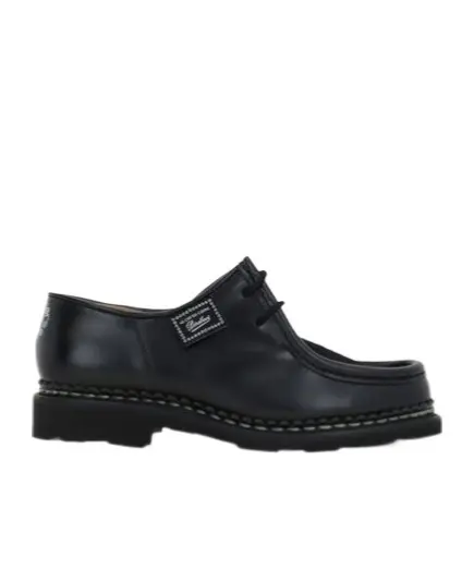 Paraboot Logo Patch Lace-up Loafers - Black