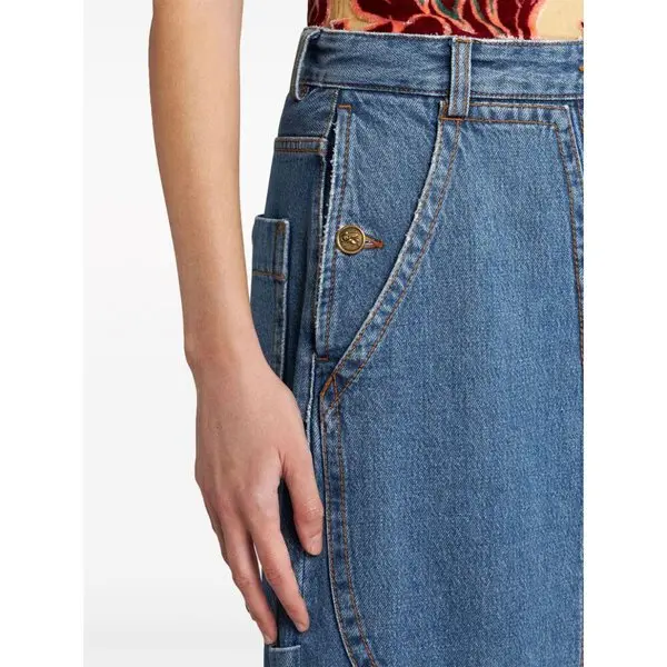 Etro Pegaso Embroidered High-waist Wide-leg Jeans