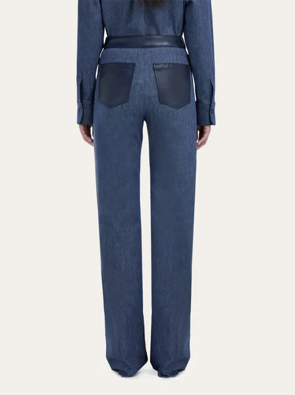 FERRAGAMO Five Pocket Wide Leg Trousers