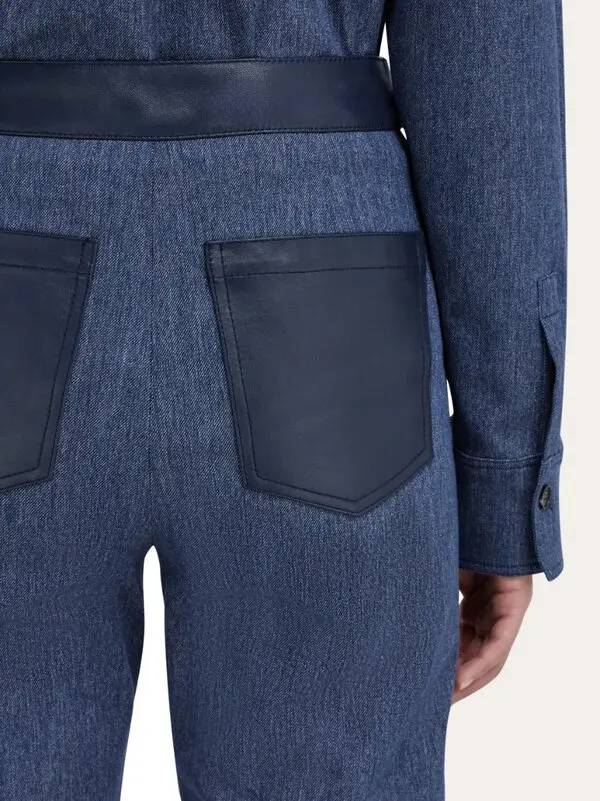 FERRAGAMO Five Pocket Wide Leg Trousers