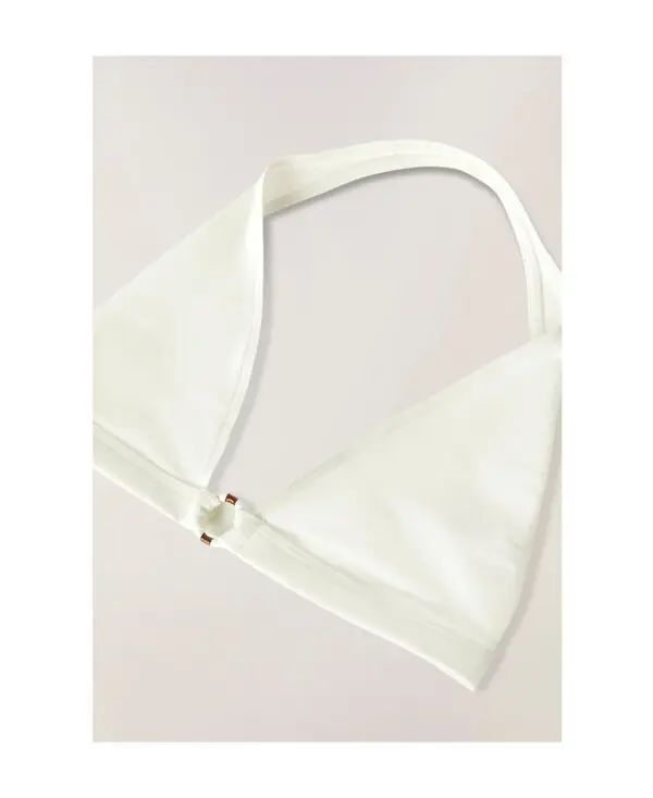 Loro Piana Triangle Bikini Top - White