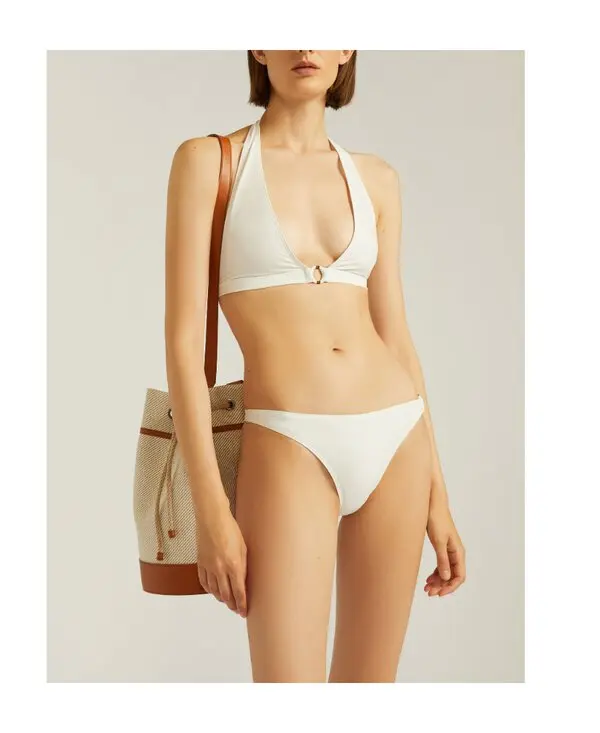Loro Piana Triangle Bikini Top - White