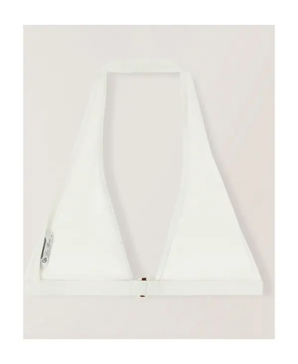 Loro Piana Triangle Bikini Top - White