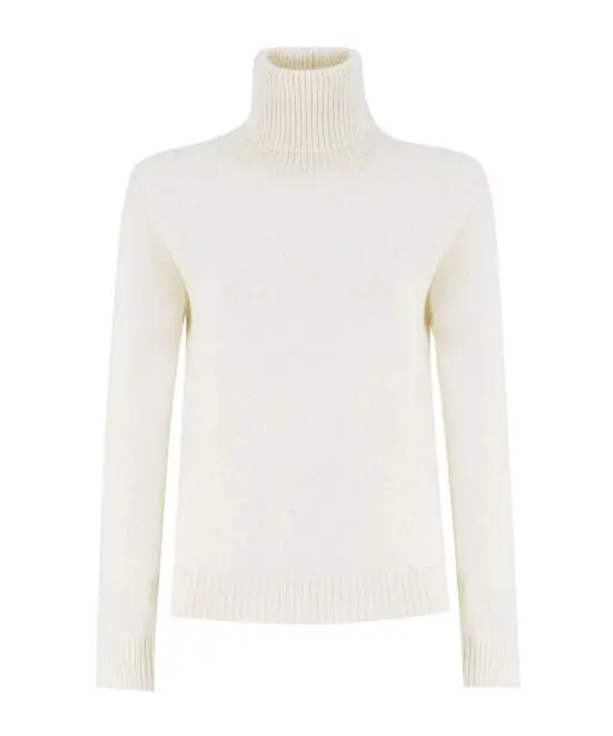 Fabiana Filippi Sequin Turtleneck Sweater - White