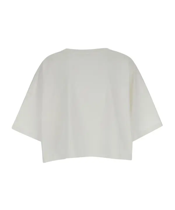 Chloé Logo Print Cropped T-shirt - White