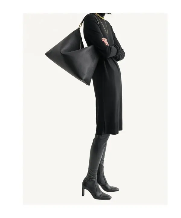 TOTEME Bevel Grained-leather Tote Bag