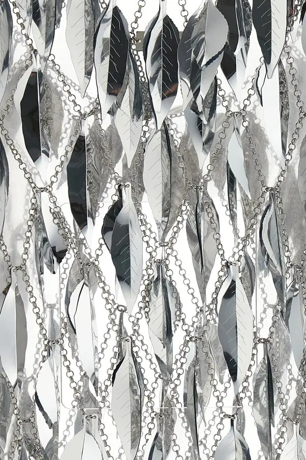 Rabanne Chainmail 3d Leaf Scoop-neck Top