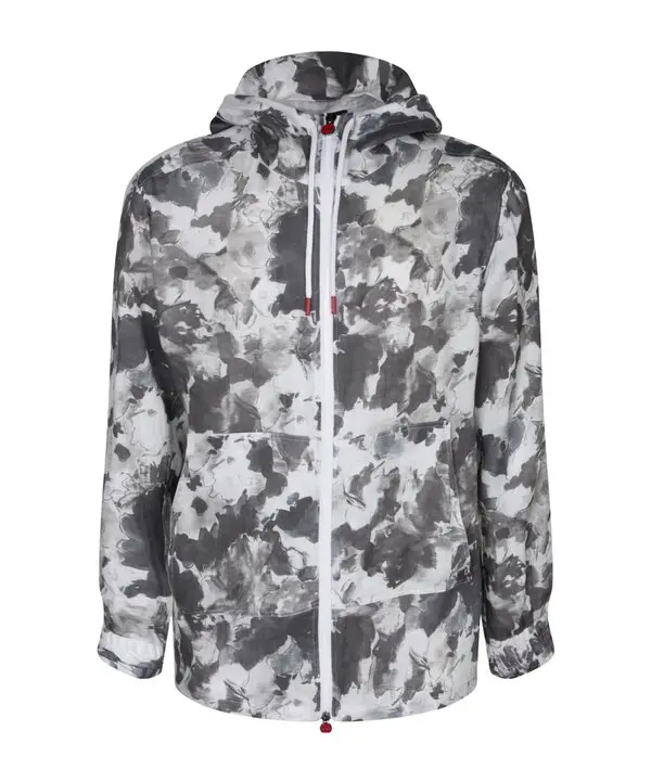 Kiton Abstract Print Hooded Jacket