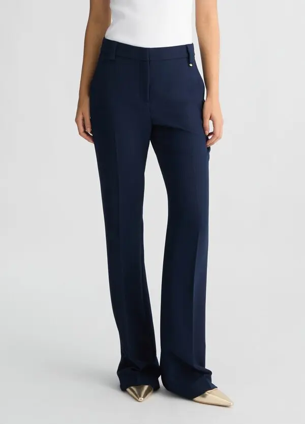 Liu Jo Flared Cady Crepe Trousers
