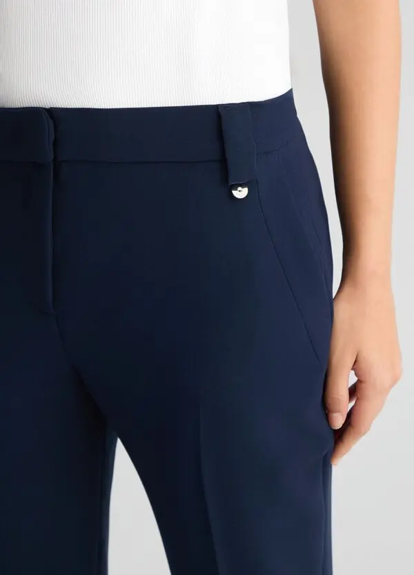 Liu Jo Flared Cady Crepe Trousers