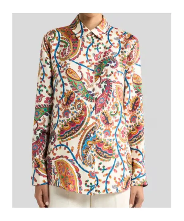 Etro Floral Paisley Motif Satin Twill Shirt - Multicolor