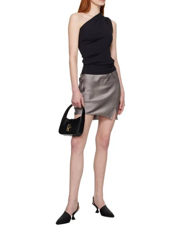 ANINE BING Camila One-shoulder Ribbed Top