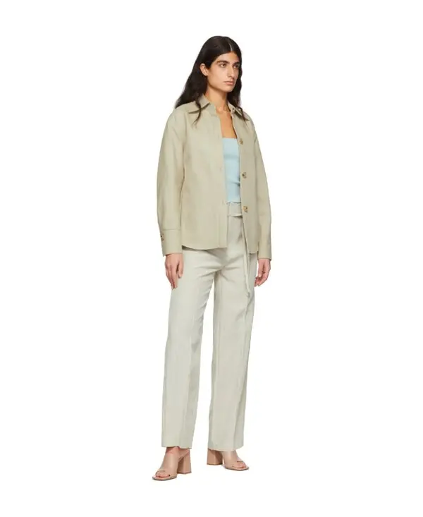 Vince Beige Straight Leg Trousers