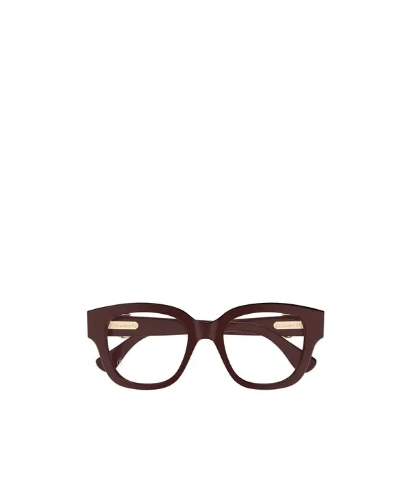 Cartier Square Frame Eyeglasses - Red