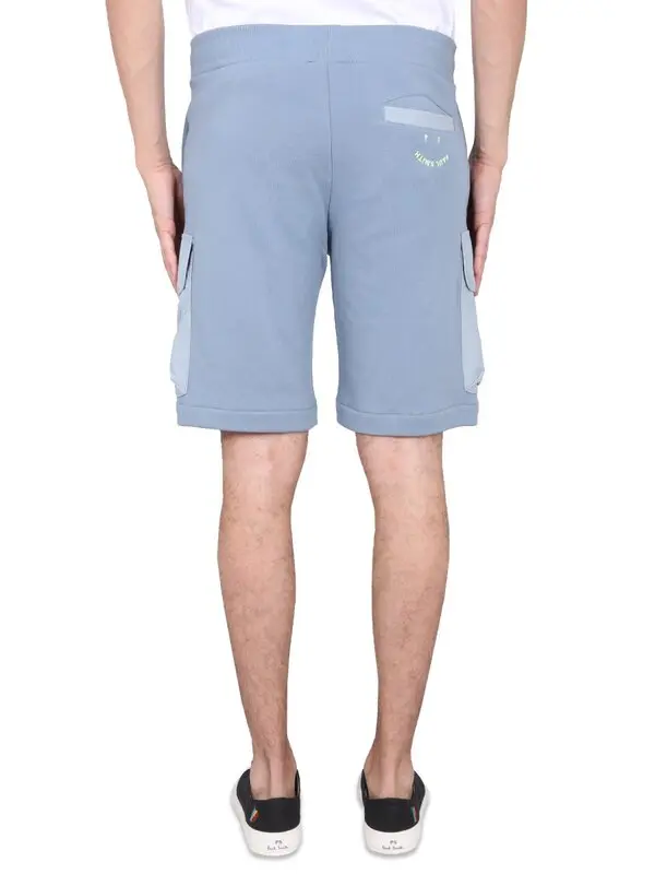 Paul Smith Logo Embroidered Cargo Shorts - Blue