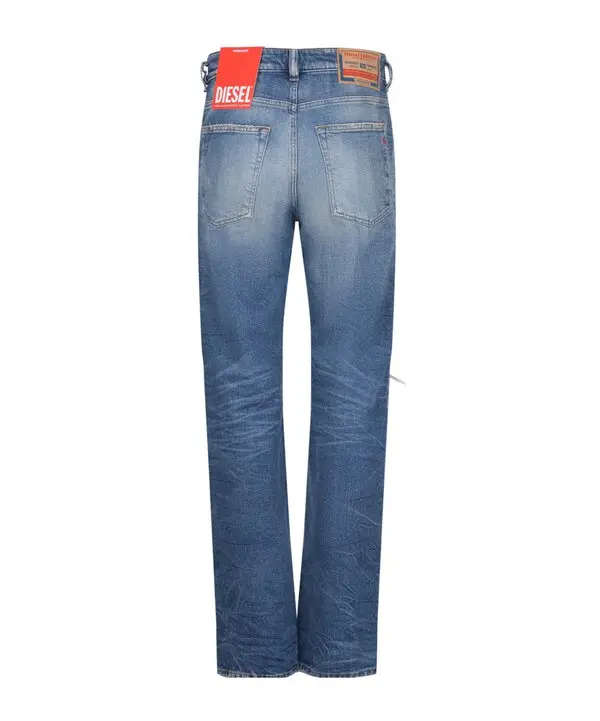 DIESEL® 1988 D-ark Distressed Straight Leg Jeans - Blue