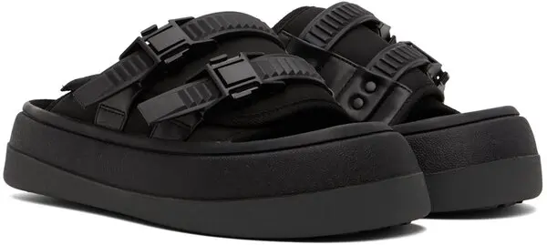 Eytys Logo Buckled Slides