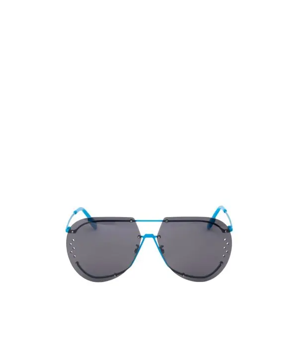 Kenzo Logo Embellished Aviator Sunglasses - Gray