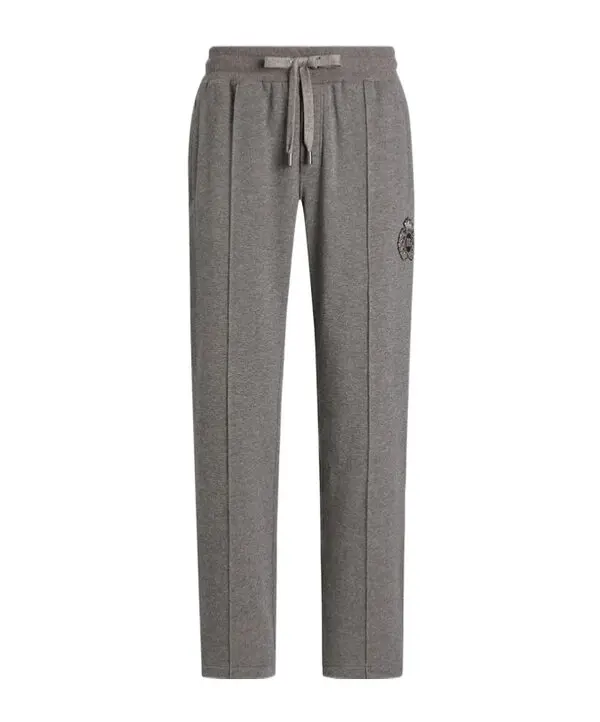 Dolce & Gabbana Dolce Gabbana Logo Patch Jersey Joggers - Grey
