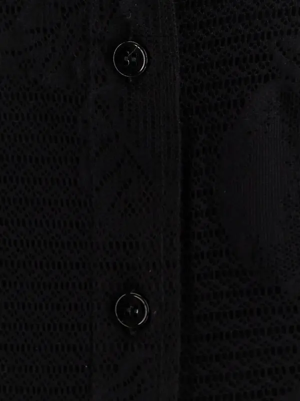Sportmax Lace Detailed Long-sleeved Top