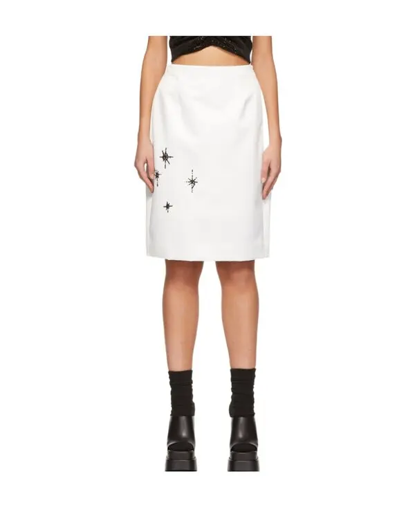 We11Done High Waist Emblem Skirt