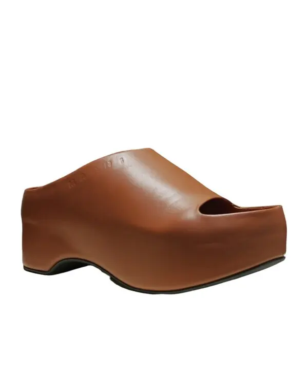 Marni Leather Open Toe Mules