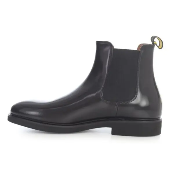 DOUCAL'S Round Toe Slip-on Chelsea Boots - Black
