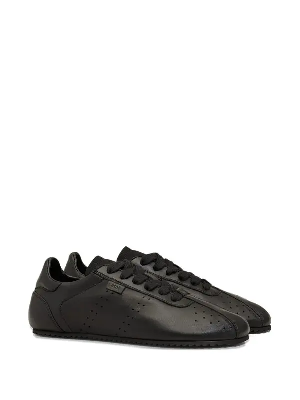 AMI Paris Low-top Sneakers With Round Toe And Lace-up Closure - Black