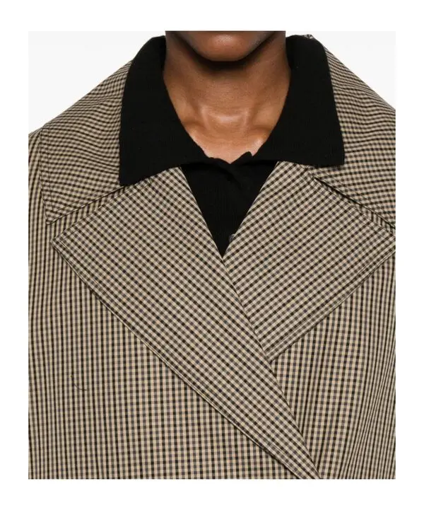 TOTEME Double Breasted Oversized Check Coat - No