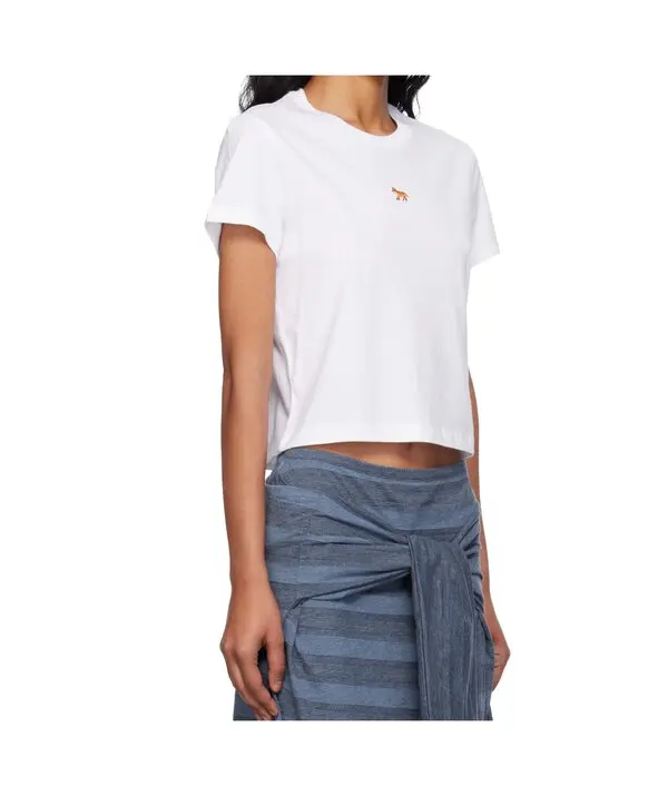 Maison Kitsuné Fox Baby Cropped T-shirt - White