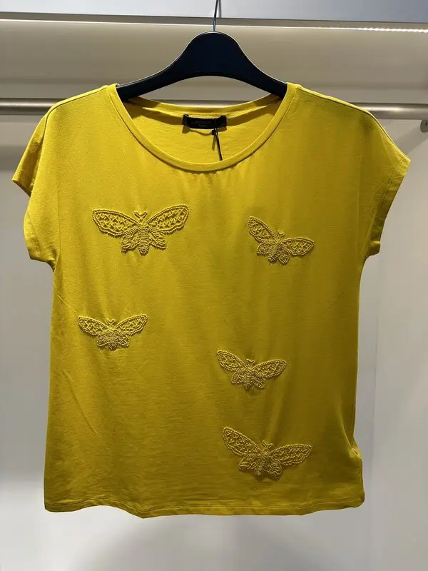 Max Mara Embellished Butterfly T-shirt - Green