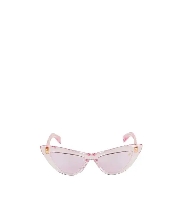 Balmain Cat Eye Sunglasses With Logo Detail - Pink