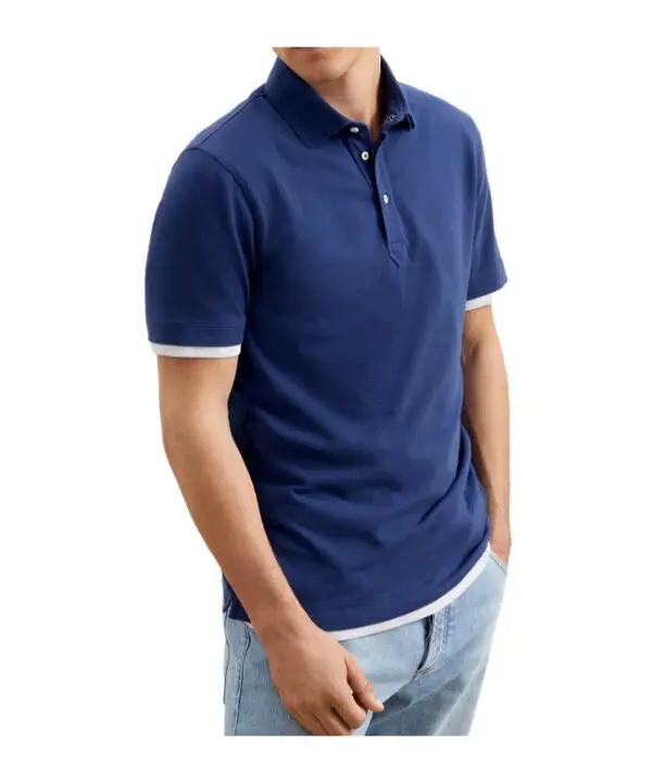 Brunello Cucinelli Layered Slim Fit Polo Shirt
