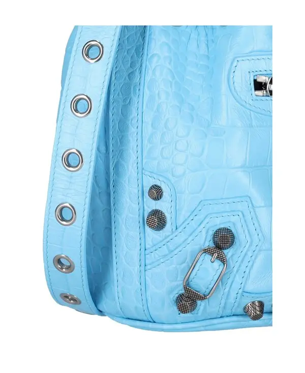 Balenciaga Le Cagole Xs Embossed Bucket Bag - Blue