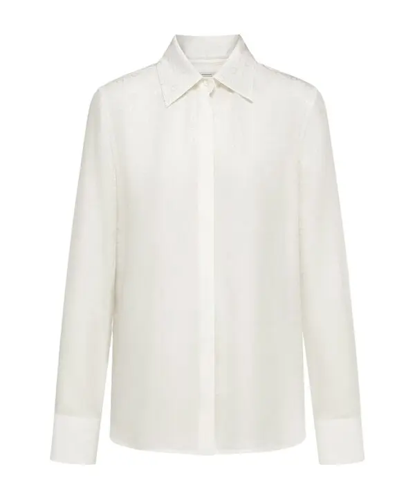 FERRAGAMO Gancini Print Shirt - Mascarpone
