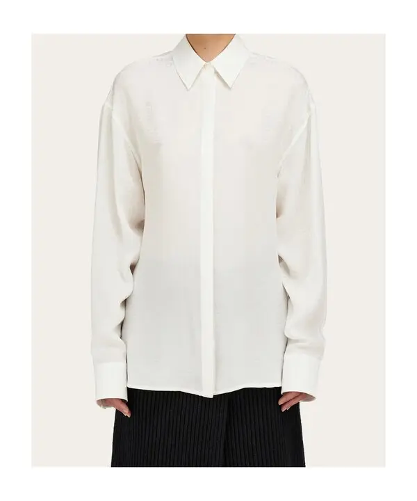 FERRAGAMO Gancini Print Shirt - Mascarpone