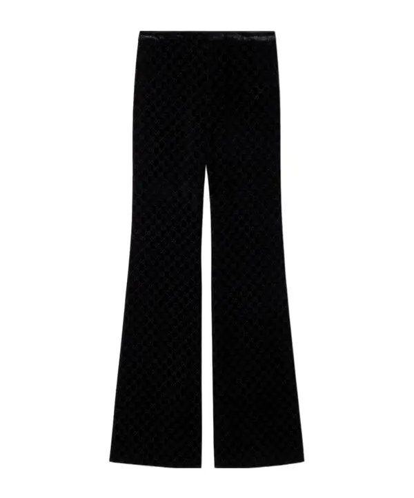 Gucci Gg Stretch Devoré Velvet Flare Pants