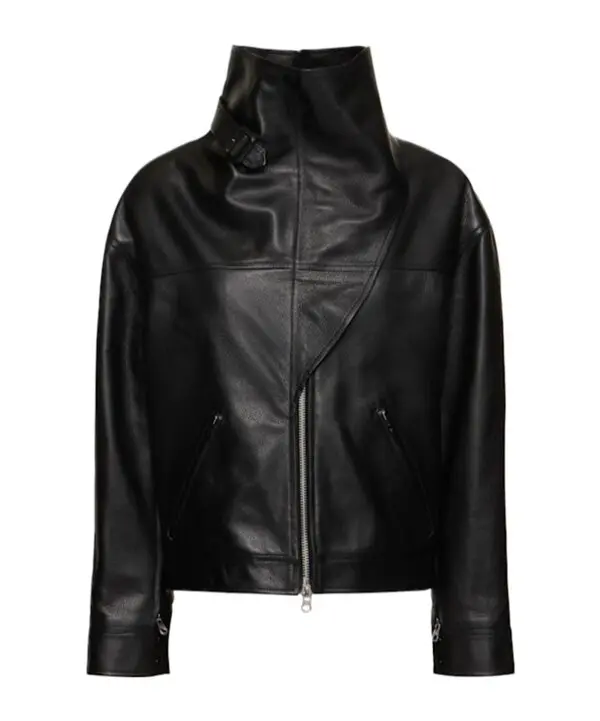 COURREGES Long-sleeved Leather Jacket
