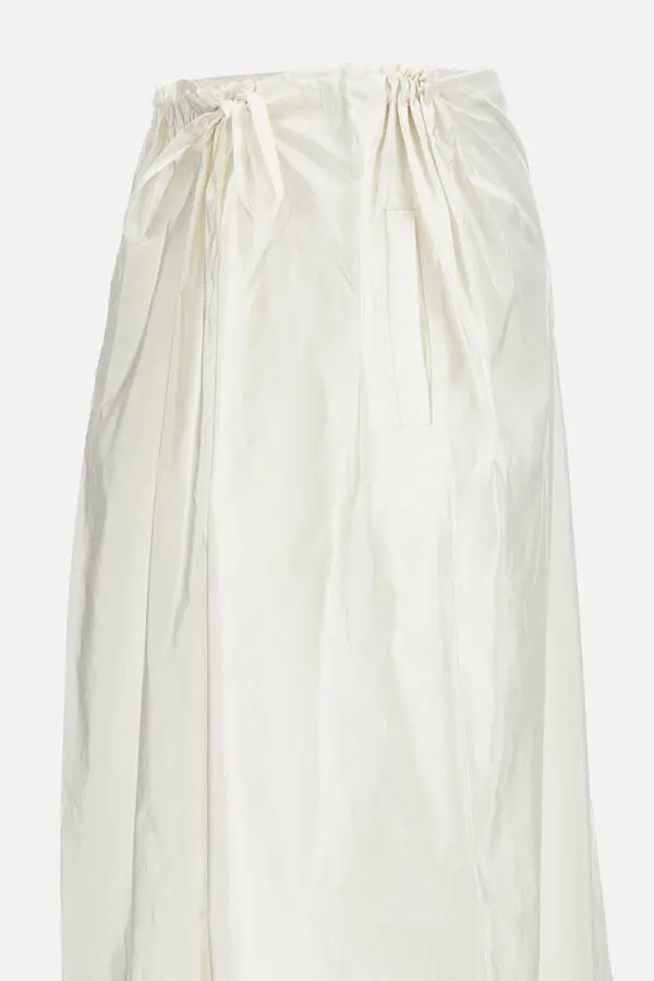 DANIELA GREGIS Wide-leg Trousers With Drawstring - White