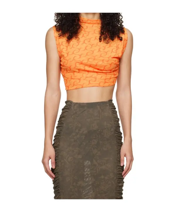 JADE CROPPER Asymmetrical Boat Neck Cropped T-shirt