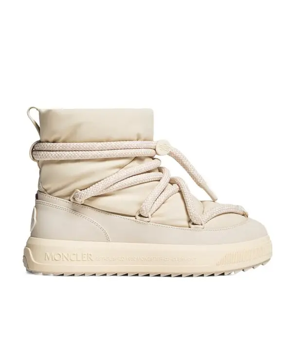 Moncler Padded Lace-up Boots - Light Beige