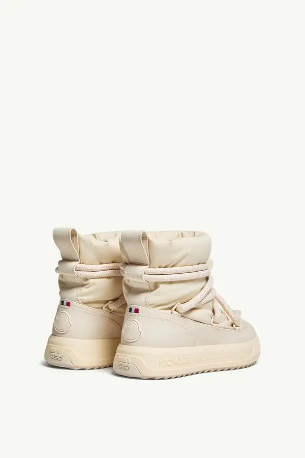 Moncler Padded Lace-up Boots - Light Beige